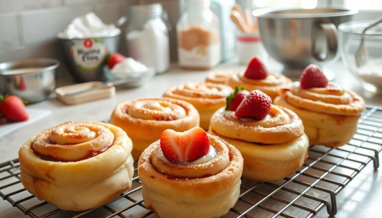 Strawberry Cheesecake Cinnamon Rolls - Nevaeh Recipes