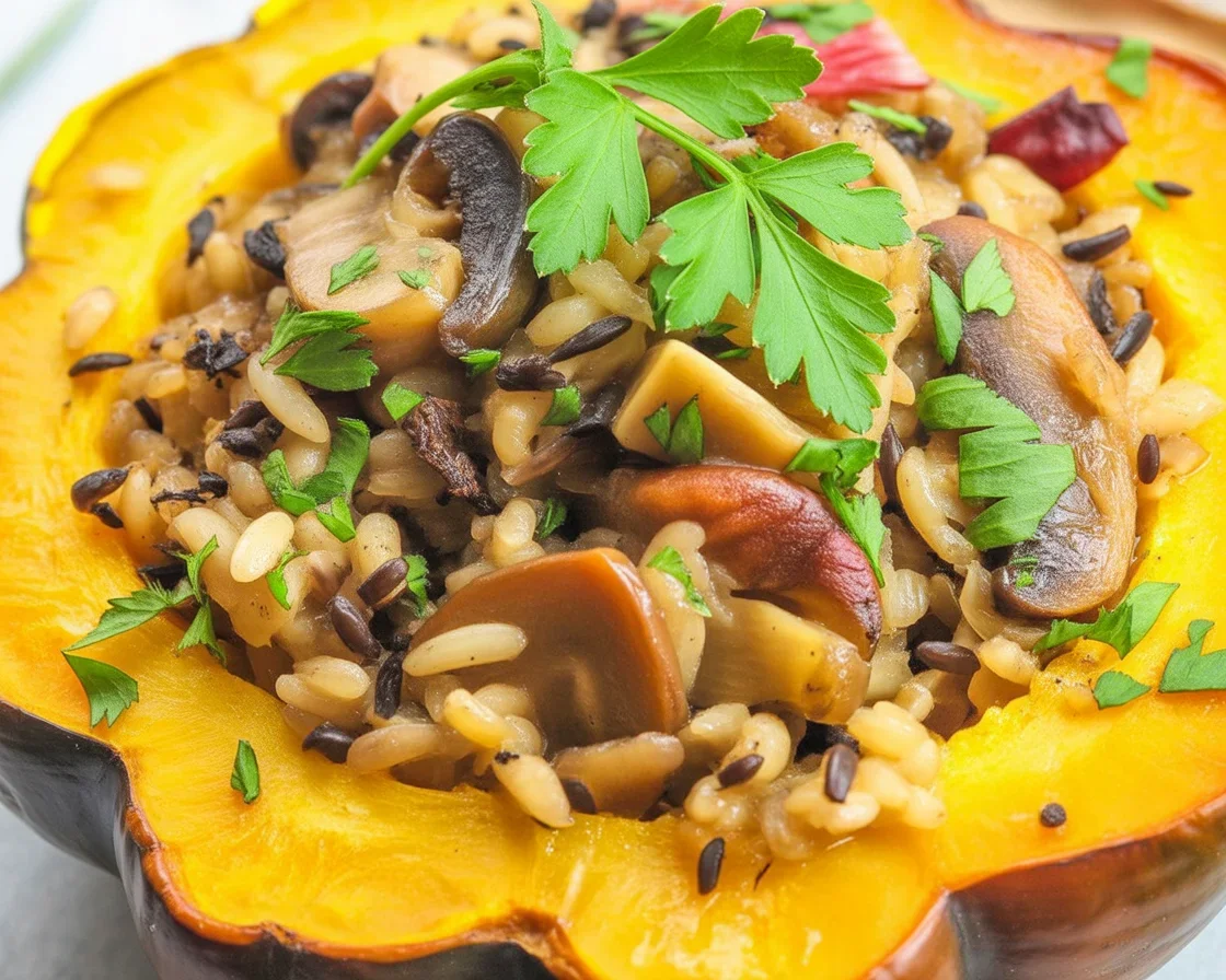 Stuffed Acorn Squash with Wild Rice – Nevaeh Recipes